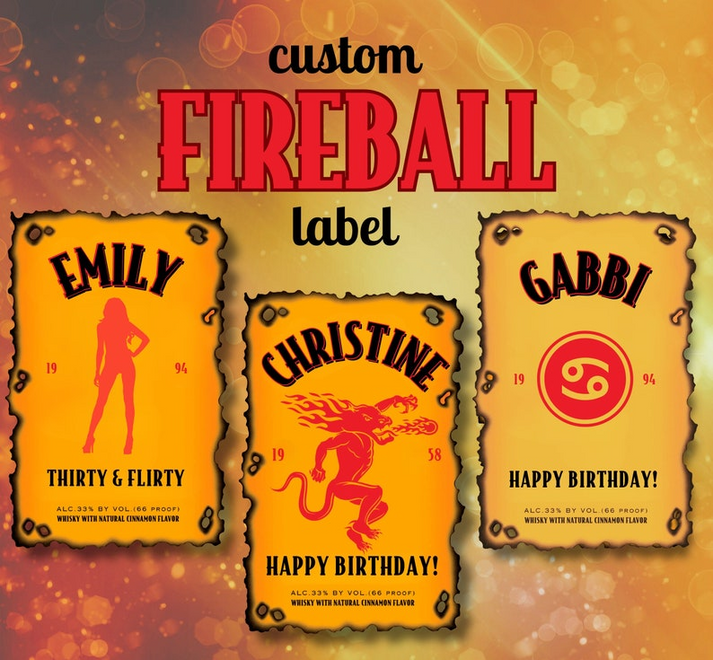 Customizable Fireball Labels | FunHouseDeco